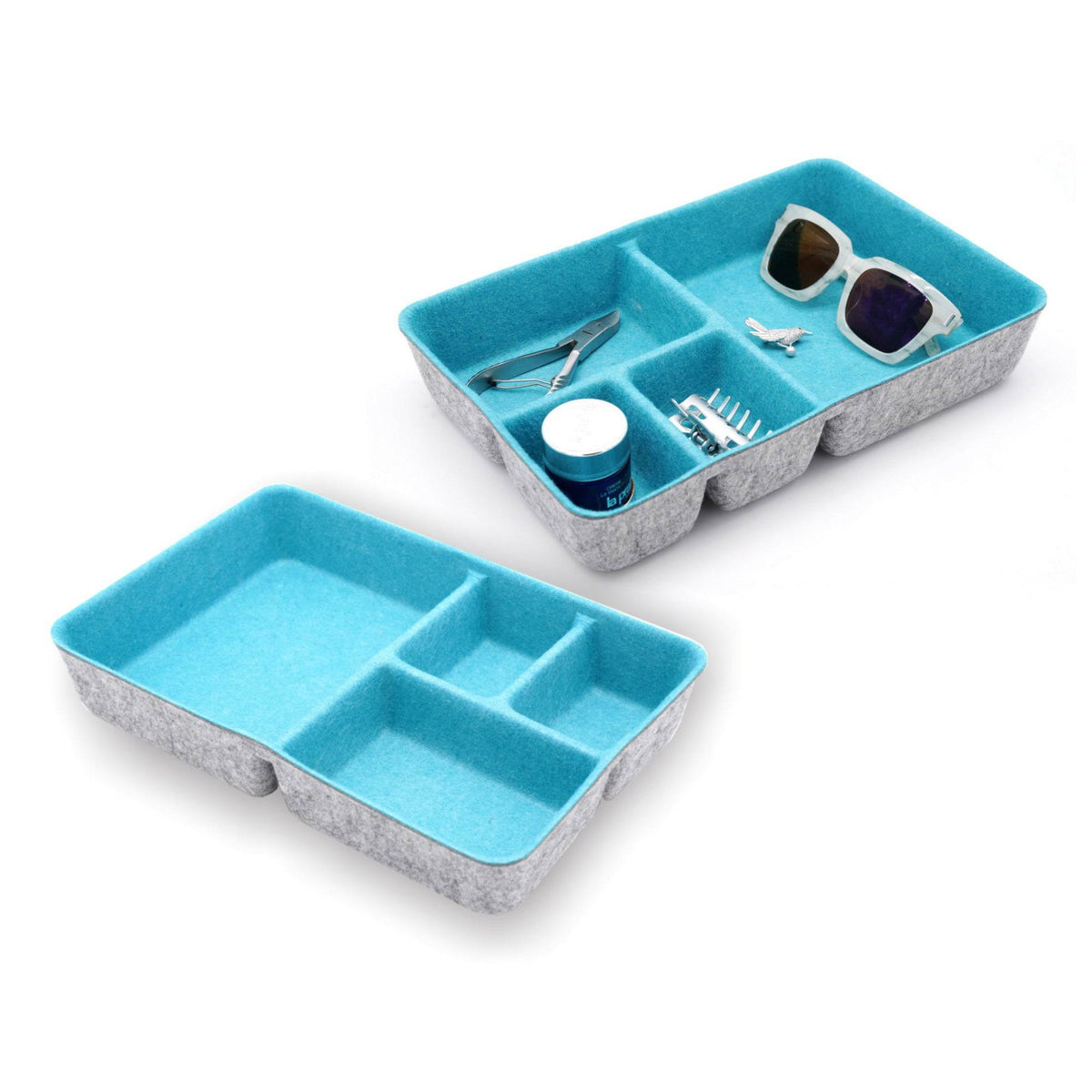 Desk Drawer Organzier Trays With 4 Compartments – Welaxy